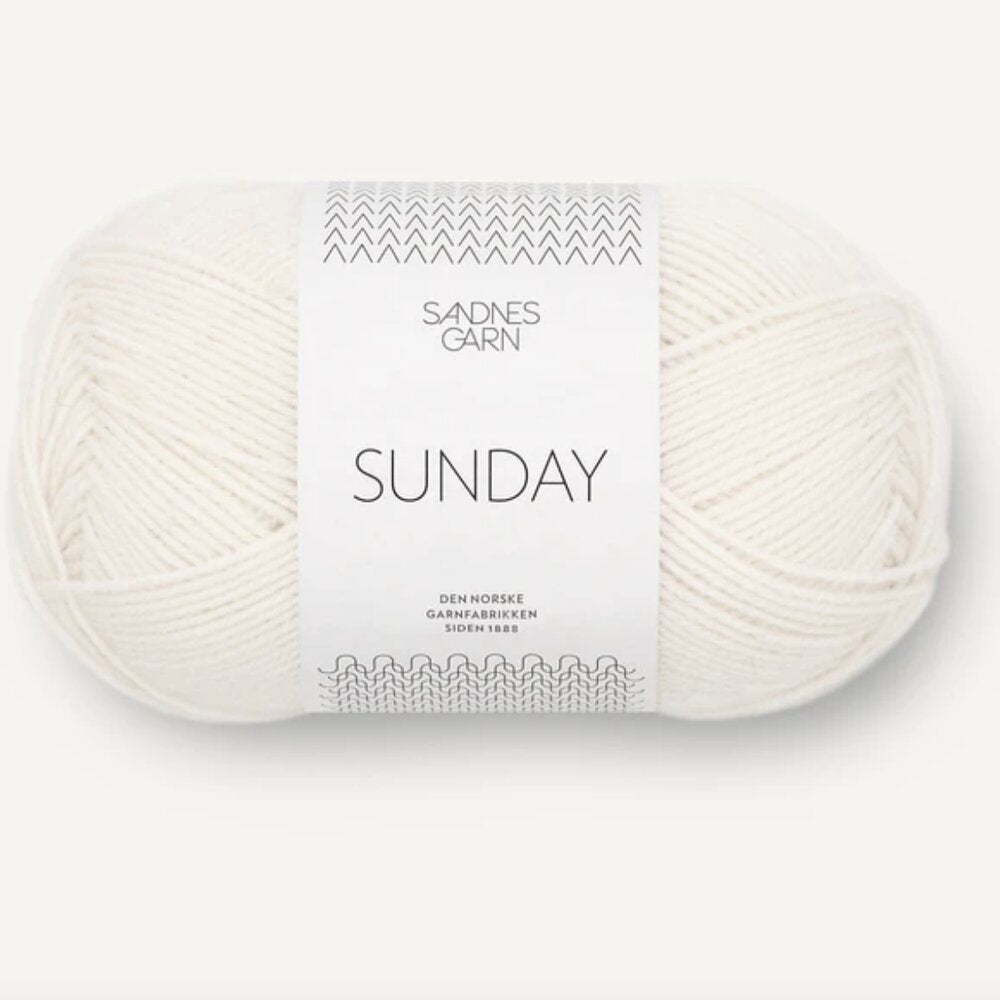 1001 White | Sunday – STATEMENT JUNKIE YARN CO.