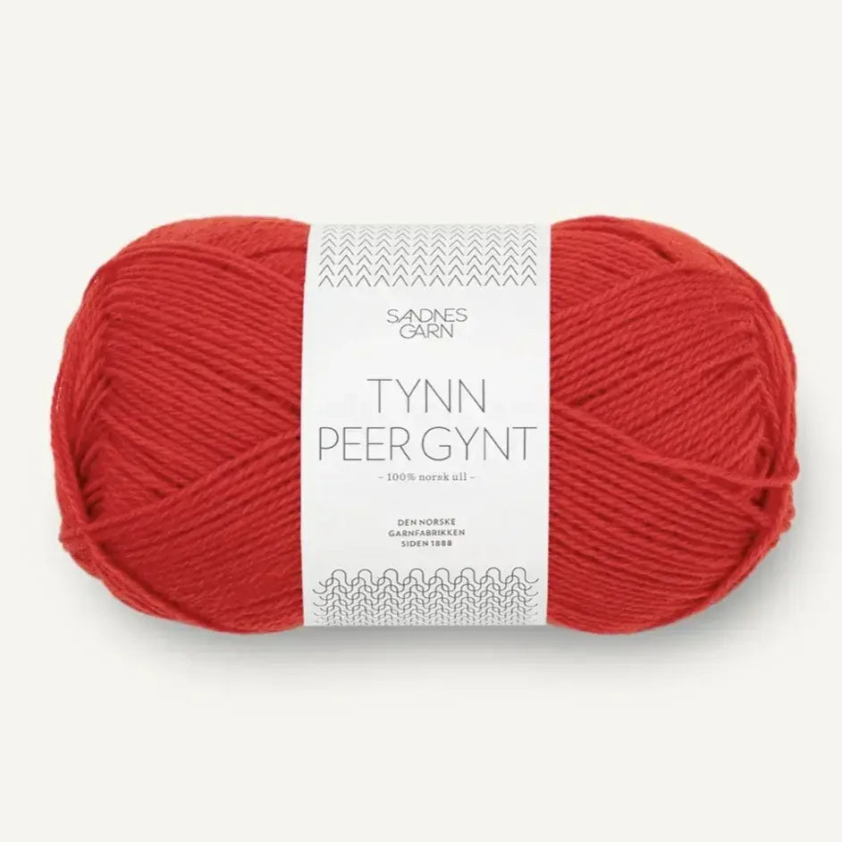 4018 Scarlet Red | Tynn Peer Gynt — STATEMENT JUNKIE YARN CO.