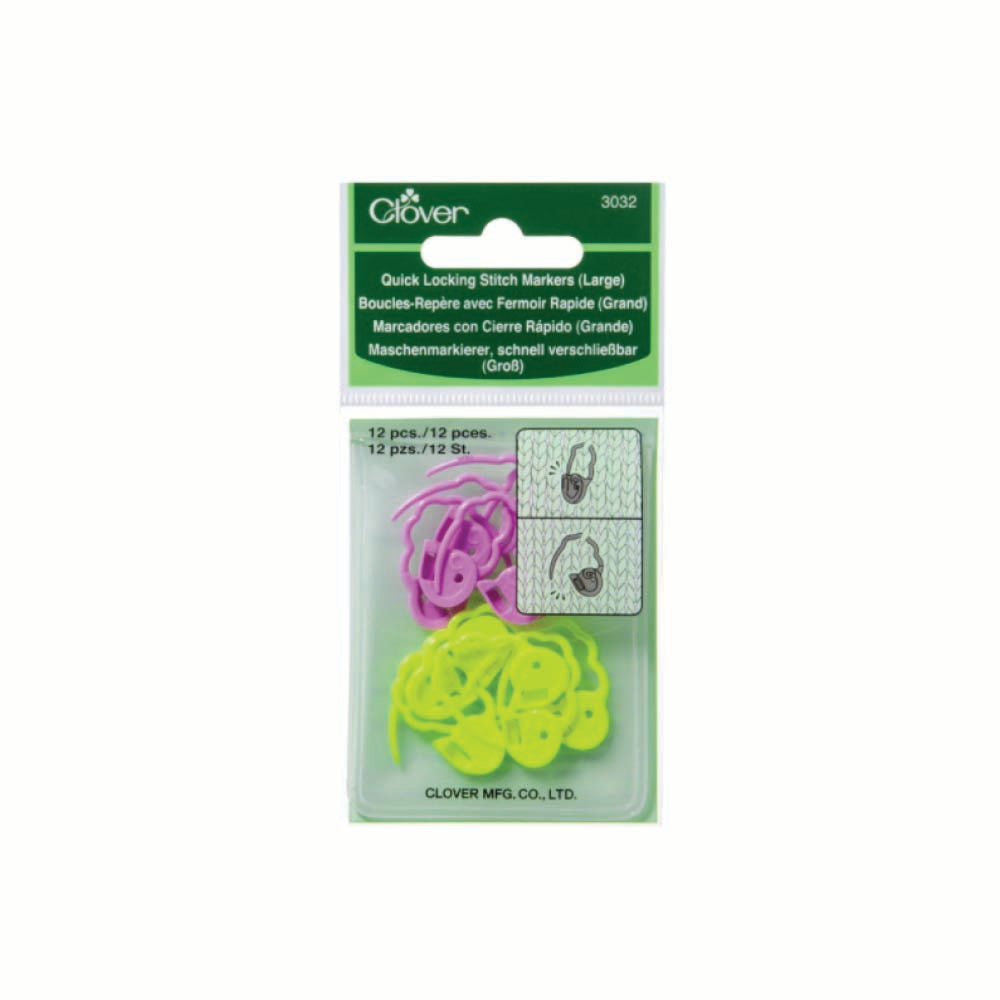 Clover Quick Locking Stitch Markers – STATEMENT JUNKIE YARN CO.