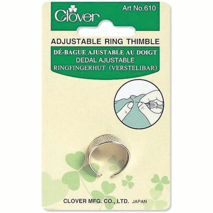 Clover Adjustable Thimble Ring — STATEMENT JUNKIE YARN CO.